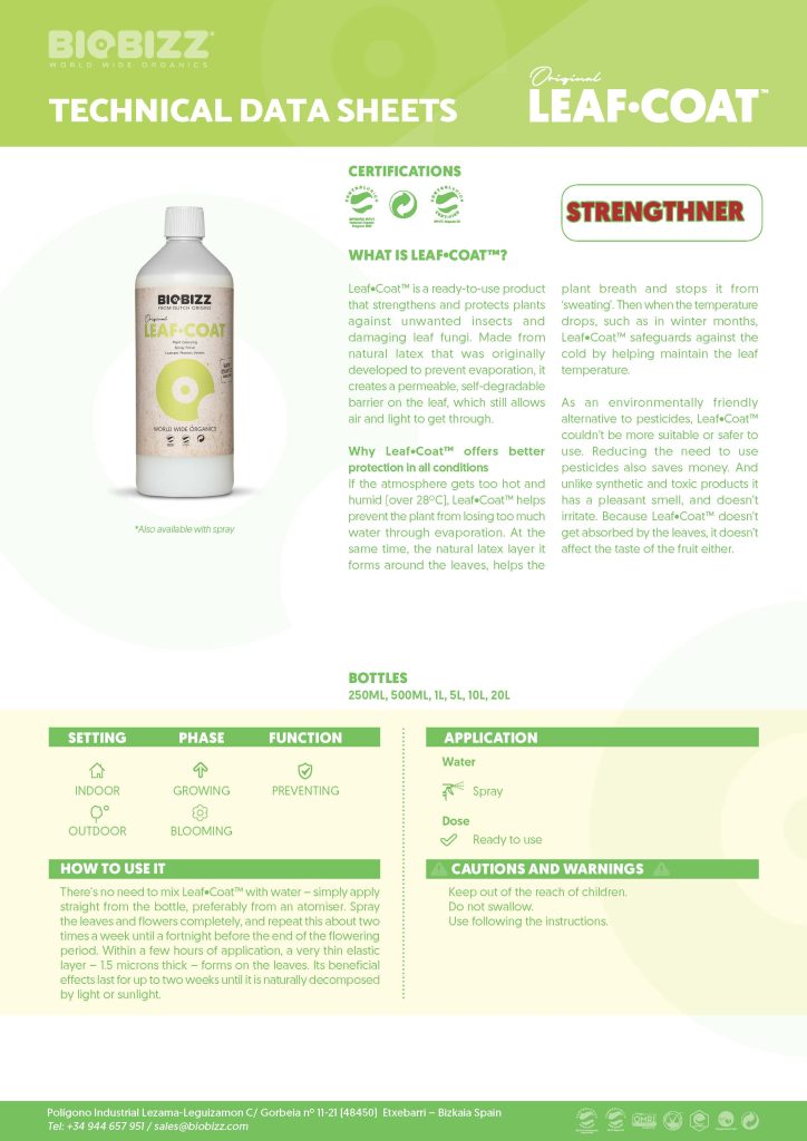 BIOBIZZ Leaf coat - SIAM-CUTTINGS